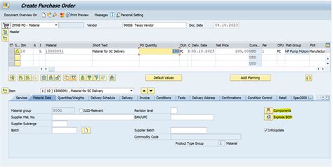 Sub Contracting With Delivery SAP Community