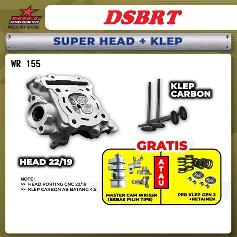 Jual Head Brt Porting Cnc 22 19 Aerox New Nmax Wr 155 R15 V3 R15m R15