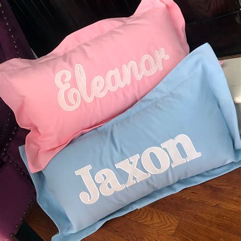 Personalized Name Pillow With Flange Etsy