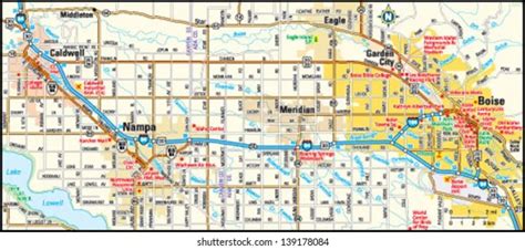 Boise Idaho Area Map Stock Vector Royalty Free 139178084 Shutterstock