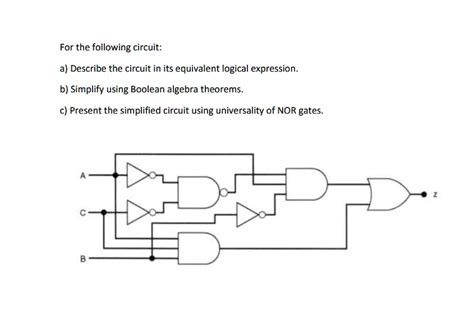 solved for the following circuit a describe the circuit in its