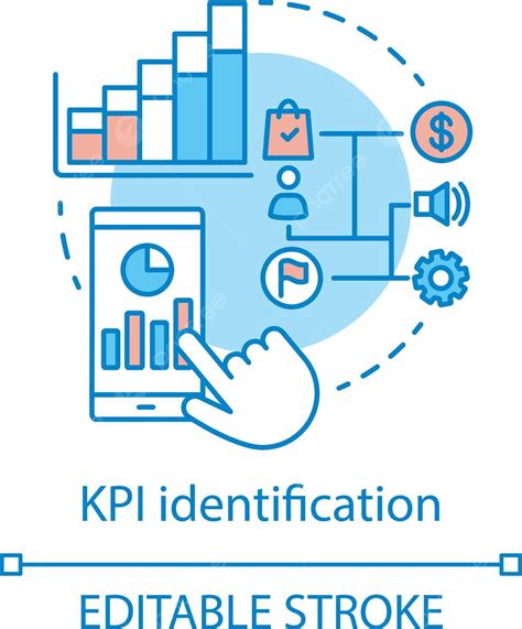 Kpi Identification Concept Icon Efficiency Thin Graphic Vector