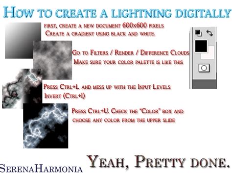 How To Create A Lightning Using Photoshop By SerenaHarmonia On DeviantArt