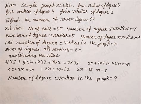 Solved Simple Graph With 35 Edges Four Vertices Of Degree 5 Five