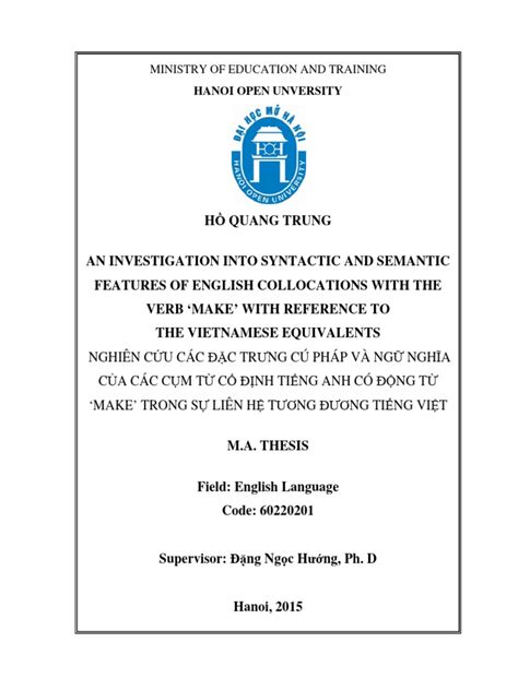 Make An Investigation Into Syntactic And Semantic Features Of English