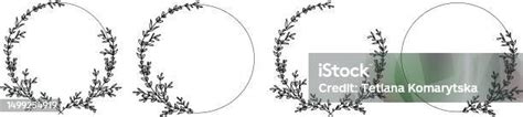 고급 식물 웨딩 프레임 요소 원형 모양 스팽글 유칼립투스 잎 잎 가지의 집합입니다 결혼식 카드 초대장 인사를 위한 우아한 단풍 디자인 0명에 대한 스톡 벡터 아트 및 기타