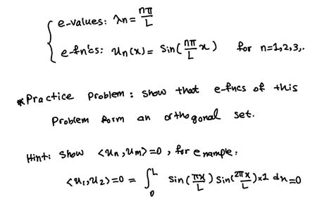 Solved { E Values λn Lnπe−fn′cs Un X Sin Lnπx For