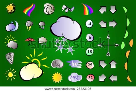 Collection Set 28 Weather Map Icons Stock Vector Royalty Free 23223103 Shutterstock
