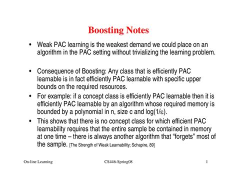 boosting notes on machine learning cs 446 docsity