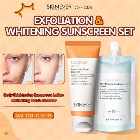 Skinever Water Light Body Brightening Sunblock Lotion Salicylic Acid