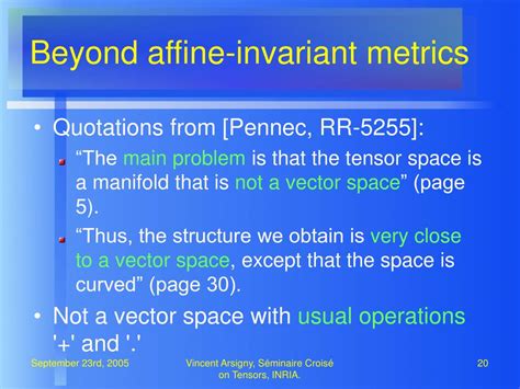 Ppt Diffusion Tensor Processing With Log Euclidean Metrics Powerpoint