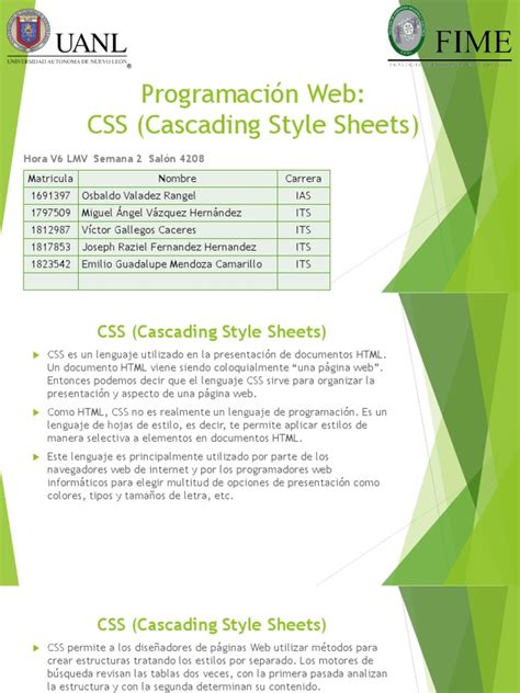 css cascading style sheets pdf hojas de estilo en cascada html