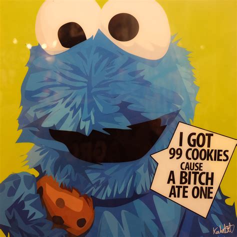 Cookie Monster Pop Art Poster Sesame Street Infamous Inspiration