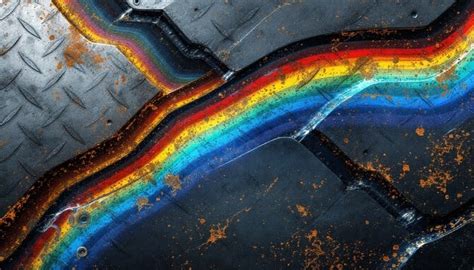 Free Rainbow Meets Steel Image Rainbow Industrial Metal Download