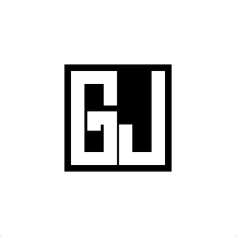 Premium Vector Gj Modern Letter Combination Logo Minimalistic Design