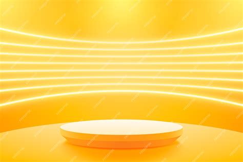 Реалистичный желтый неоновый фон Бесплатно векторы