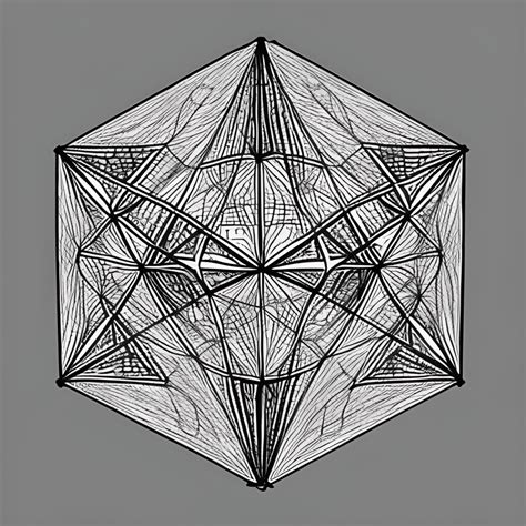 Drawing 5dimensional Dodecahedron Hypercube Divine Essence Massive