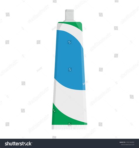 Toothpaste Cartoon Template Isolated On White เวกเตอร์สต็อก ปลอดค่า