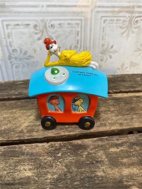 Vintage Hallmark Dr Seuss Collection On A Train Figurine 2000