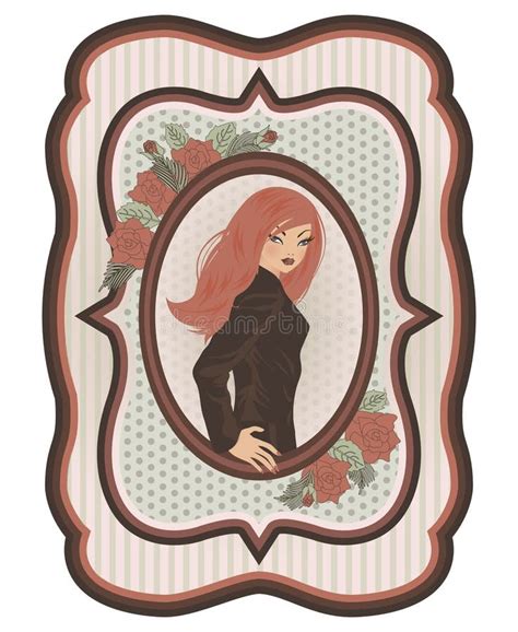 Vintage Girl Vector Stock Vector Illustration Of Paper 70101741