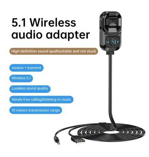 자동차 오디오 블루투스 수신기 송신기 무선 51 Aux Mp3 플레이어 핸즈프리 전화 키트 티몬