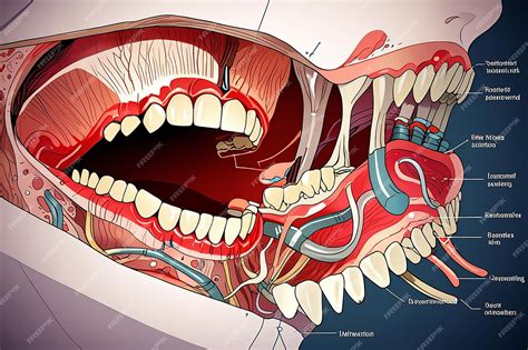 This Is Detailed Medical Illustration Of Human Oral Anatomy Showcasing