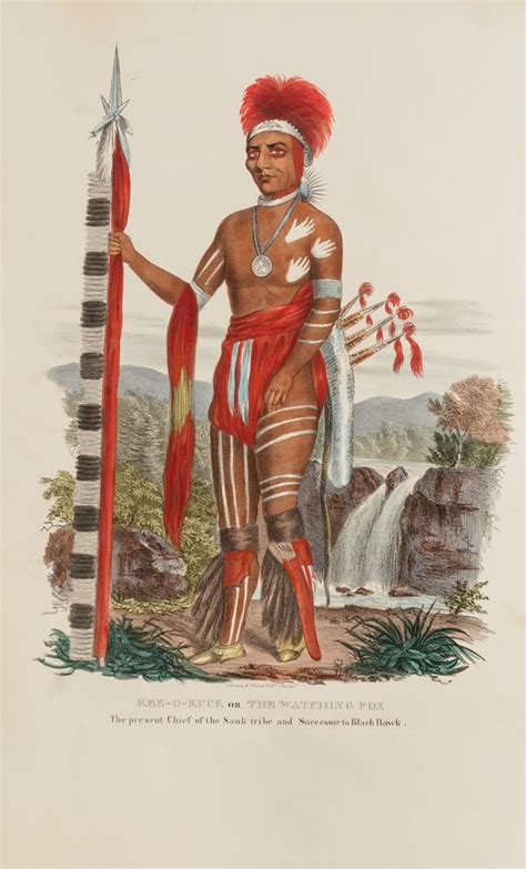 Kee O Kuck Or The Watching Fox The Present Chief Of The Sauli Tribe And The Successor To Black