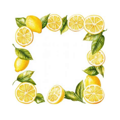 Lemon Border Fruit Frame Premium Photo Illustration Rawpixel
