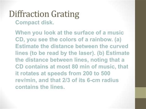 Diffraction Grating Experiment Ppt With Full Detail Pdf Chemistry