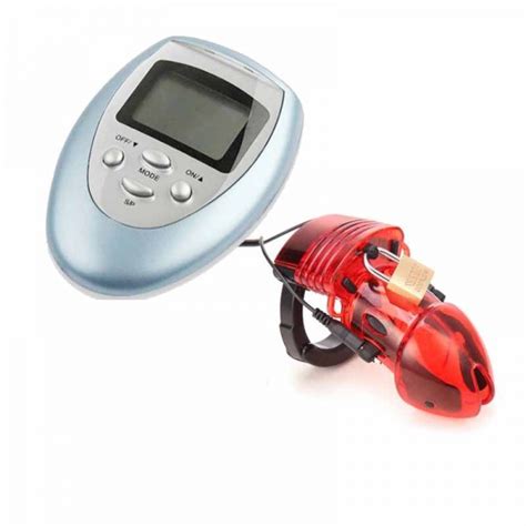 Electro Sex Toy Electrical Shock Male Chastity Device Belt Electrostim Penis Cage Cock Lock