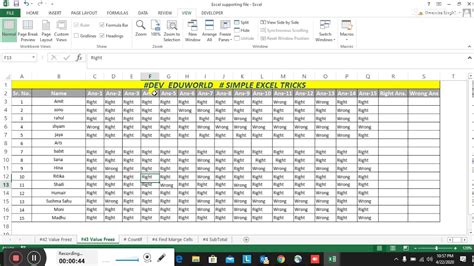 43 Trick How To Freeze Row Or Column Or Row And Column Together In Excel Hindi Youtube