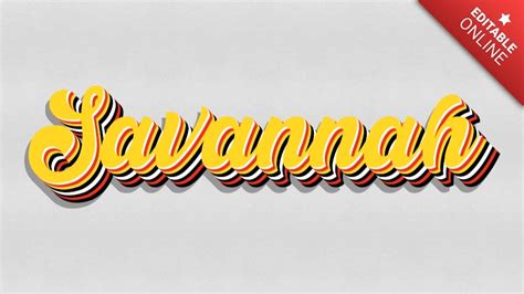 Savannah Text Effect Generator