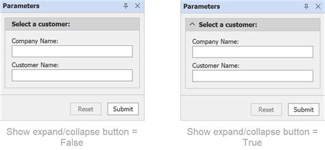 Reporting — No Code Parameters Panel Layout Customization V221