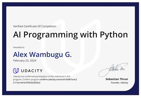 Finished Ai Programming With Python Program Alex Wambugu G Posted On