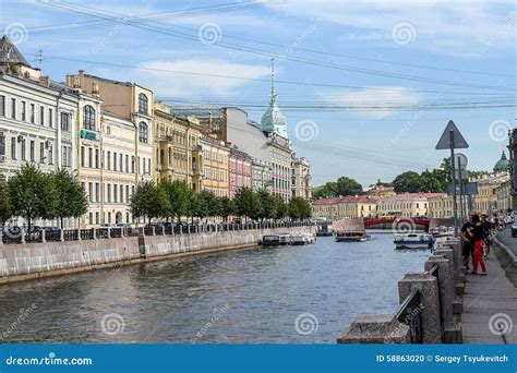 The Moika River Embankment In Leningrad Editorial Image Image Of Cathedral Gondola 58863020