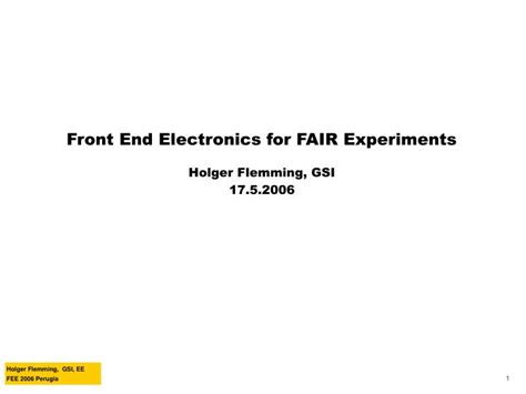 Ppt Front End Electronics For Fair Experiments Powerpoint Presentation Id3590099
