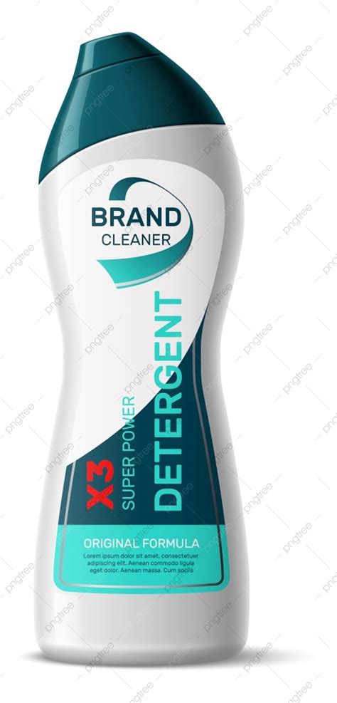 Detergent Package Design Bottle Template Ad Presentation Clean Png