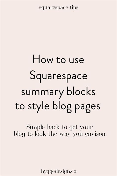 using the squarespace summary block to style your blog page