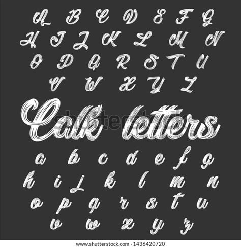 Handwritten Script Typeface Alphabet Letters Named 库存矢量图（免版税）1436420720