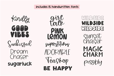 Font Bundle Cute Fonts Retro Fonts Cricut Font Bundle Farmhouse