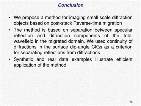 Ppt Imaging Of Diffraction Objects Using Post Stack Reverse Time