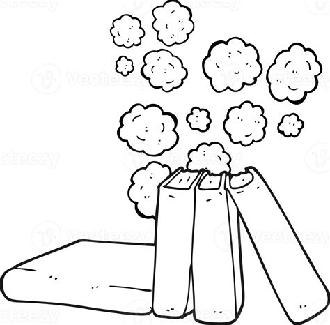 Hand Drawn Black And White Cartoon Books 45066470 Png