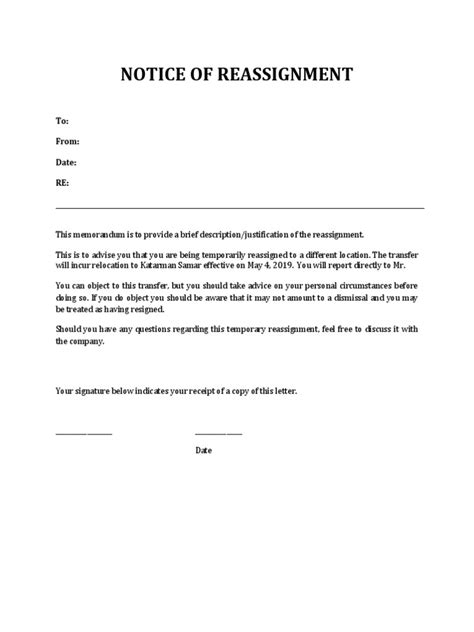 Notice Of Reassignment Pdf Government Justice Notice Of Reassignment Pdf Government Justice