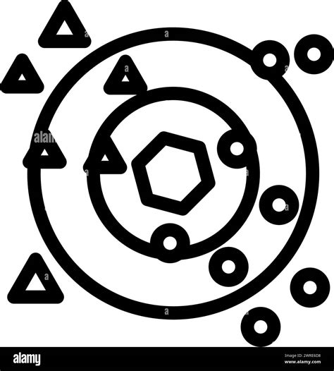 Nearest Neighbors Knn Algorithm Line Icon Vector Illustration Stock