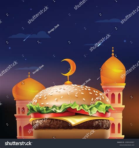 Eid Mubarak Ramadan Creative Concept Design Stock Vector Royalty Free