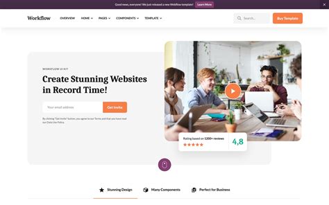 Workflow Startup HTML Responsive Website Template