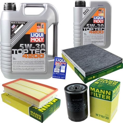 Inspektionskit Filter Liqui Moly Öl 6l 5w 30 Für Audi A3 8l1 1 6 1 8 Tt