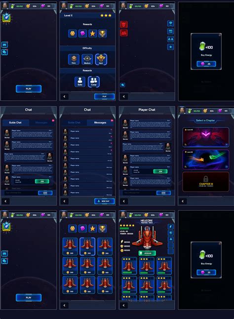 Space Game UI Concept On Behance
