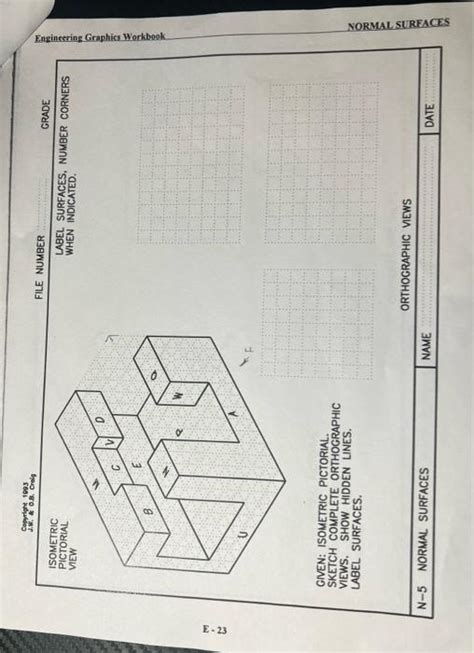 Solved Normal Surfaces Engineering Graphics Workbook