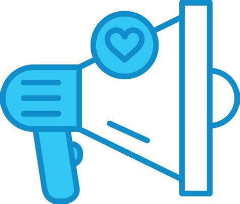 Loudspeaker Line Filled Blue Vector Art At Vecteezy